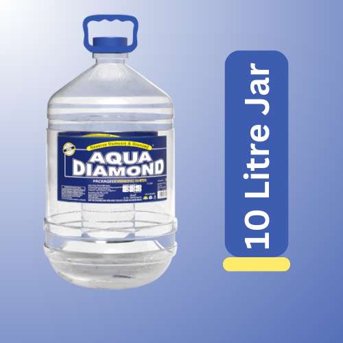 Aqua Diamond 10L Water Jar: Packaged Drinking Water with Essential Minerals